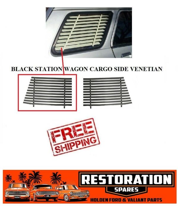 HOLDEN COMMODORE VB VC VH VK VL WAGON CARGO WINDOW SIDE VENETIAN BLACK ...